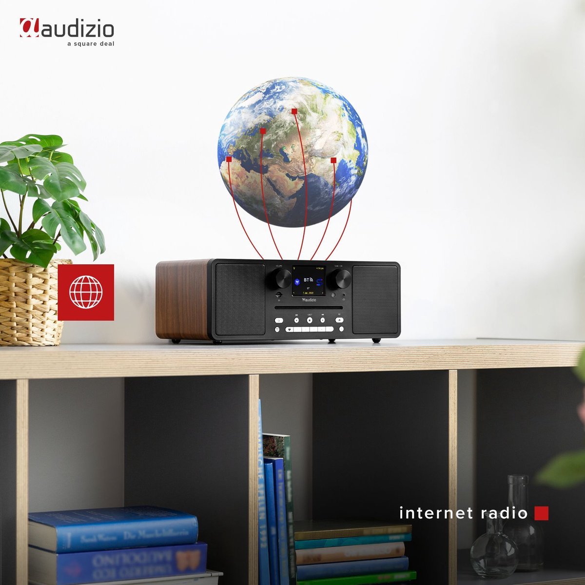 DAB radio met Bluetooth - Audizio Naples - internetradio - DAB radio met CD-speler -... | bol.com