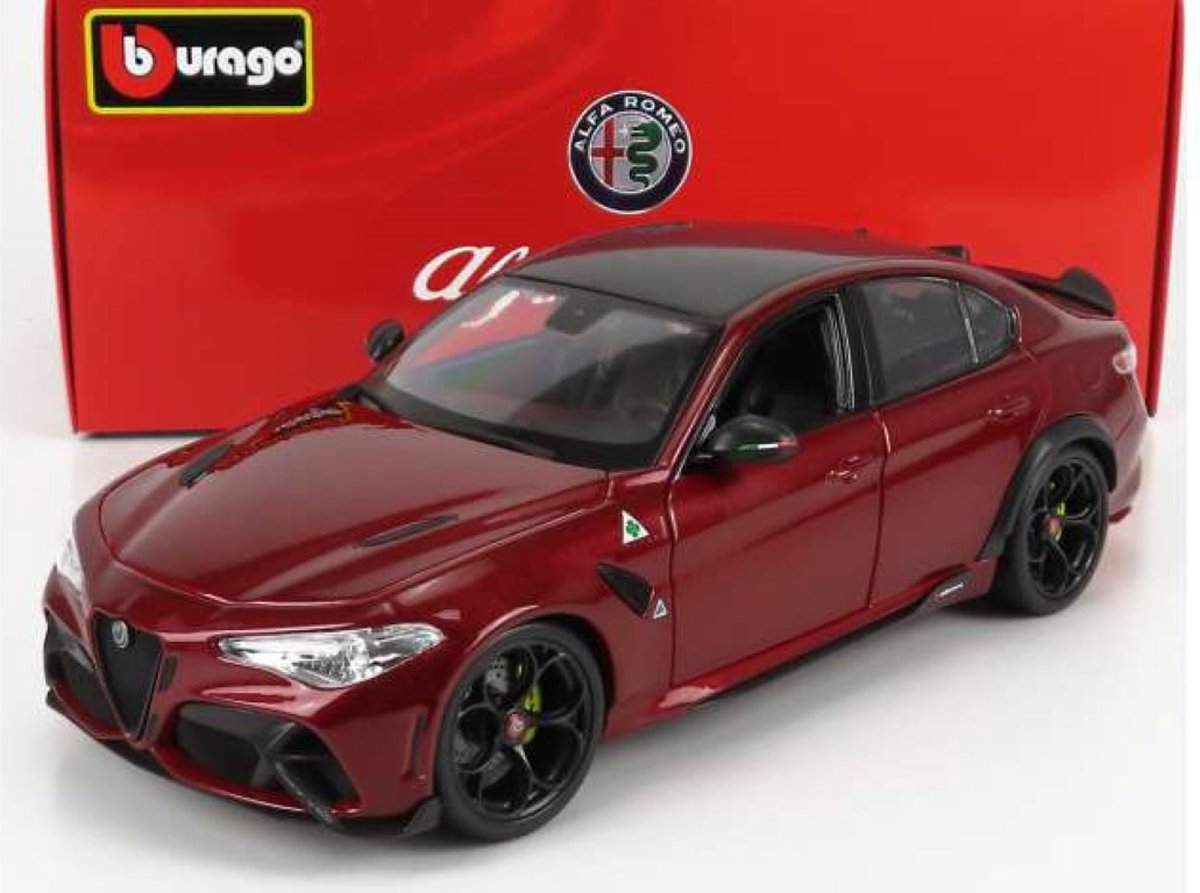 Bburago Alfa Romeo Giulia GTA 2020 Donker Rood 1:18 | bol.com