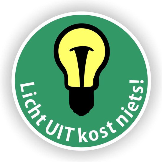 Licht uit sticker 20 cm | bol