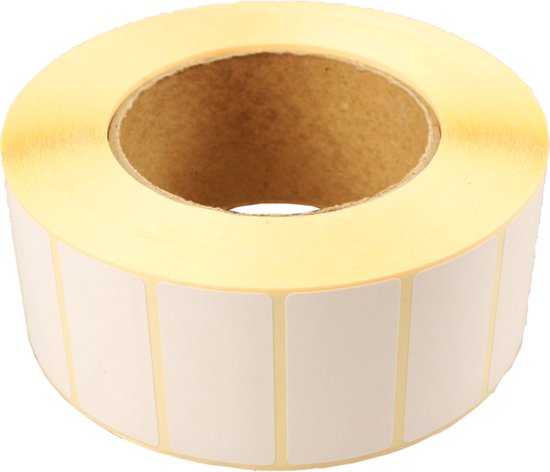 Etiket - papier - 50x22mm - wit - rol à 2500 stuks | bol.com