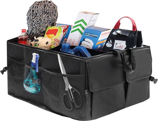 Kofferbak opbergbox - Auto organizer - 60x38x25,5cm - Zwart | bol.com
