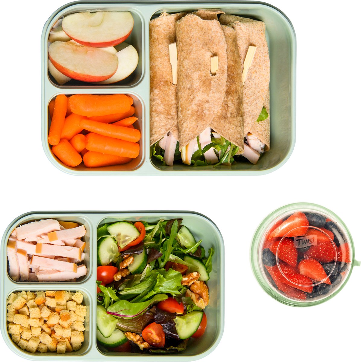 Lock&Lock Lunchset - Yoghurtbeker en Lunchboxen - Bento Box - Muesli ...