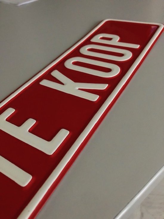 Te Koop Bordje / Rood-Wit / 35x10,5 cm / Aluminium | bol