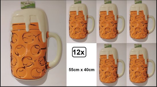 12x Wanddecoratie Bierpul 55cm x 40cm - wand decoratie - Oktoberfest bier feest apres... | bol.com