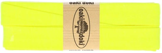 Oaki Doki tricot de luxe biaisband neon geel 954 | bol