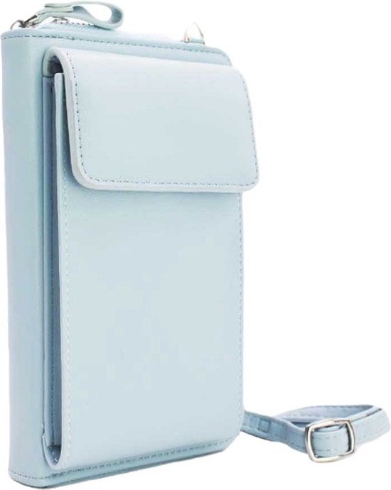 Grijze Portemonnee Met Telefoon Vak - Schoudertas - Crossbody tasjes ...