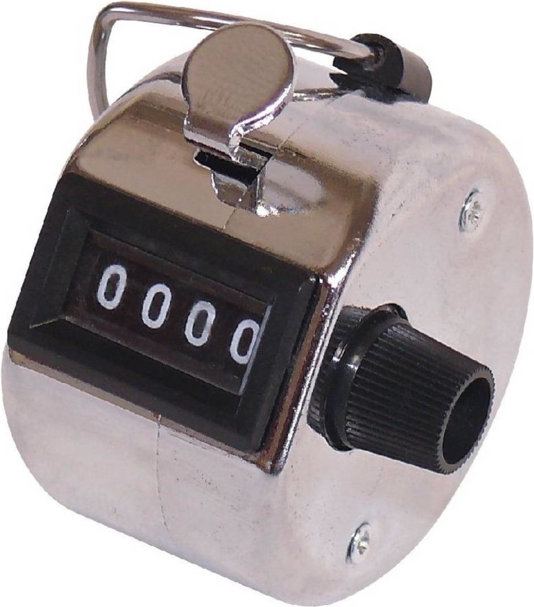 Handteller - Personenteller - 4 cijferig - Zilver | bol