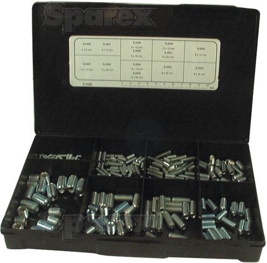 Doos Inbusbouten, Afm.: M4 - M12mm (Din 916) 220stuks Handipak | bol