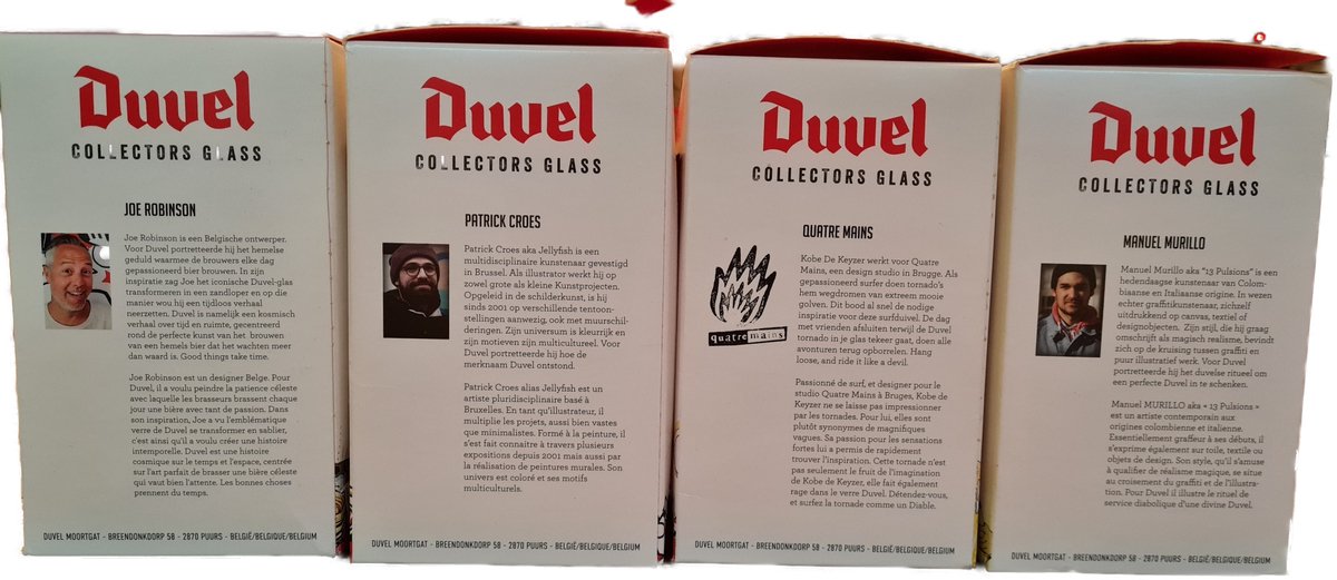 Duvel Collectors Glass set van 4 verschillende kunstenaars | bol.com