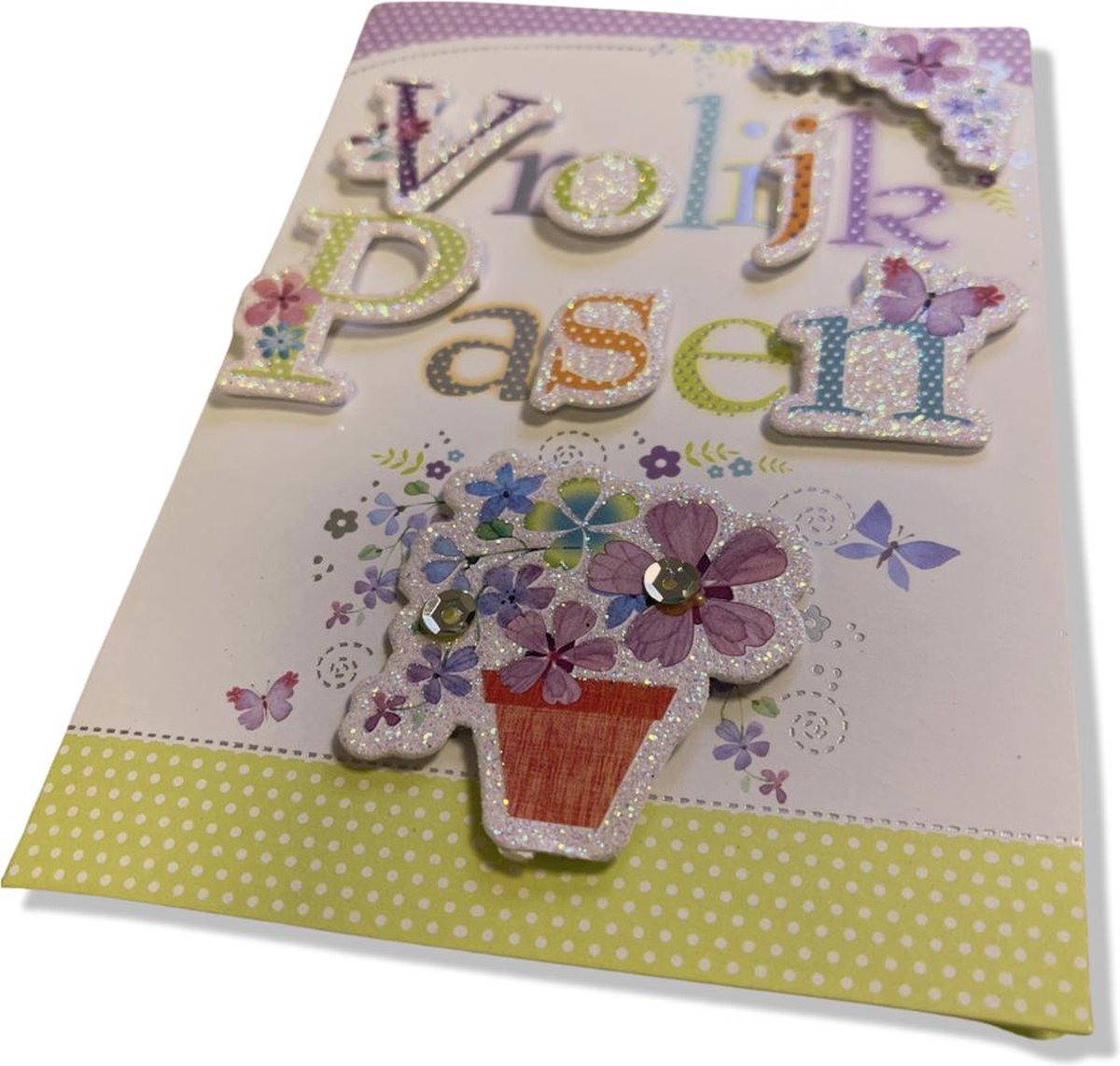 4 Luxe Paaskaarten Vrolijk Pasen Wenskaarten - 12x17cm - Dubbele Wenskaarten met 3D... | bol.com