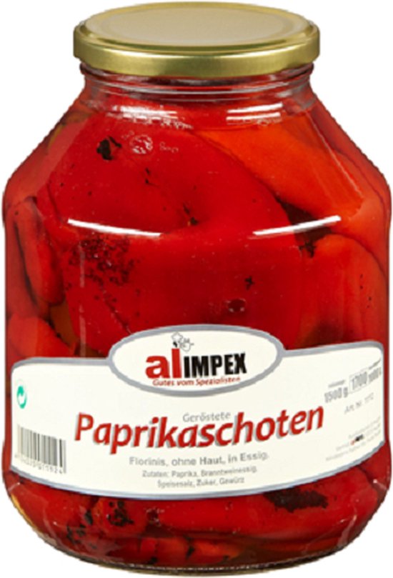 Alimpex Geroosterde Ingemaakte Paprika's, Zonder Vel Rood Geel Fruit ...