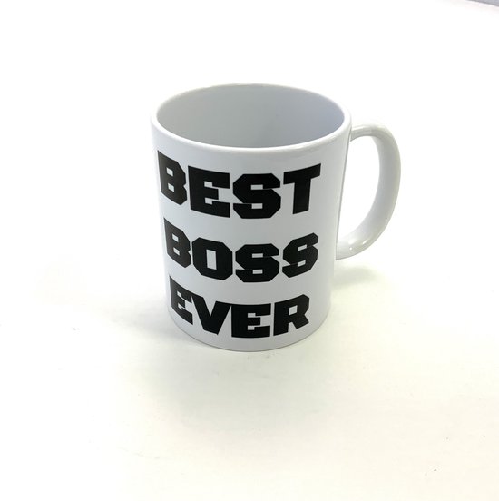 Mok BEST BOSS EVER | Fotofabriek ontbijtmok 330ml | Cadeau Baas ...