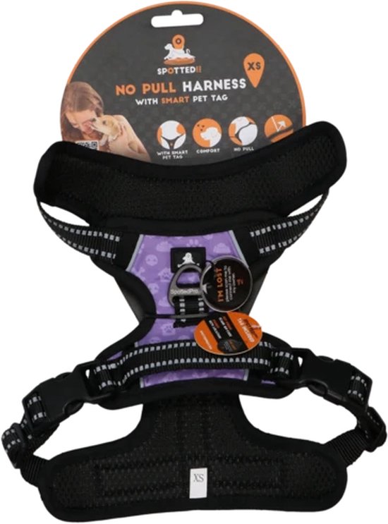 Spotted! PRO Harnas No-Pull – Hondentuigje met QR-penning – Hondenharnas anti trek –... | bol.com