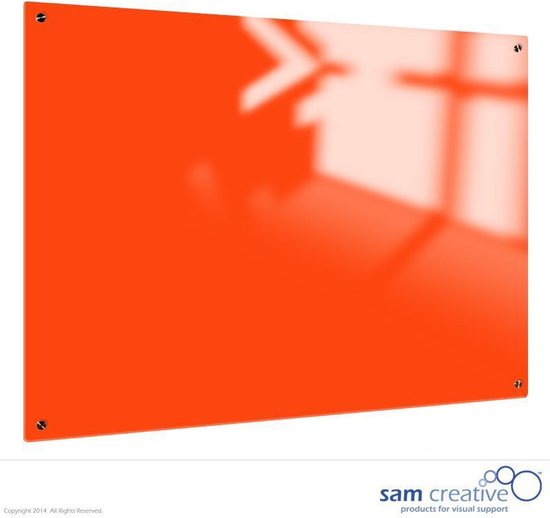 Whiteboard Glas Solid Bright Orange 100x150 cm | sam creative ...