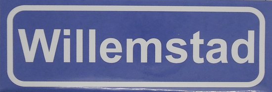 Alleplaatsen.com Koelkast magneet - Plaatsnaambord Willemstad 11,6x4,1 ...