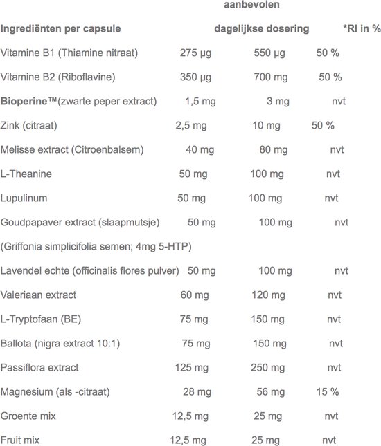 Nachtrust Formule - 60 Tabletten - Vegan + Vega - Slaappillen - zonder ...