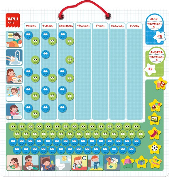 Magneetbord Planbord - Beloning bord - Kinderschema | bol