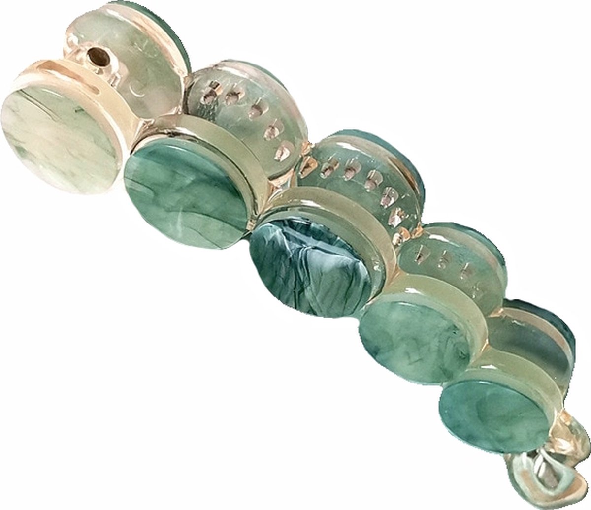 Haarclip Marble - Groen | 10,5 x 2,5 x 2 cm | Kunststof | Fashion ...