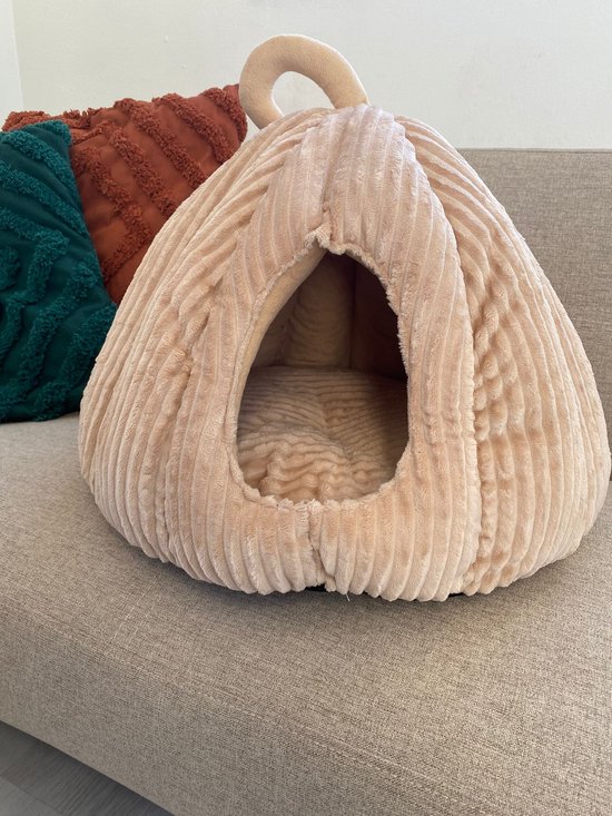 By Tiekeman Kattenmand Pompoen - Beige - Luxe Kattenmand - Kattenkussen ...