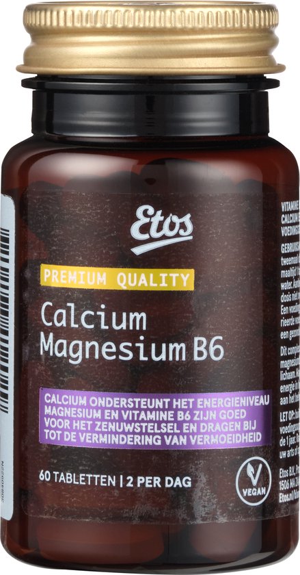 Etos Calcium - Magnesium B6 - Premium - Vegan - 60 stuks | bol