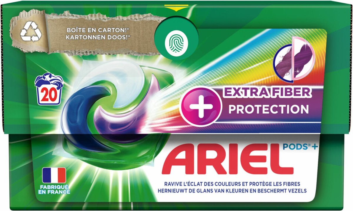 4x Ariel Pods+ Wasmiddelcapsules Extra Fiber Protection 20 stuks | bol.com