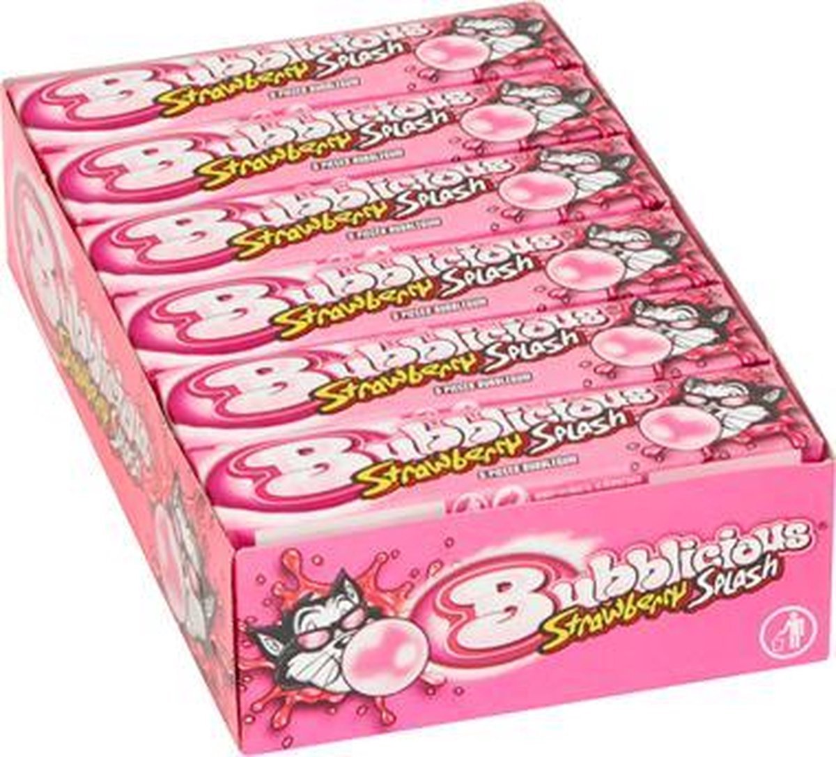 Bubblicious Strawberry - 18 x 38 gram | bol.com