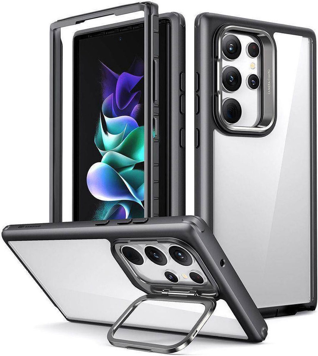 ESR Shock Armor Samsung Galaxy S23 Ultra Hoesje Kickstand Zwart | bol.com