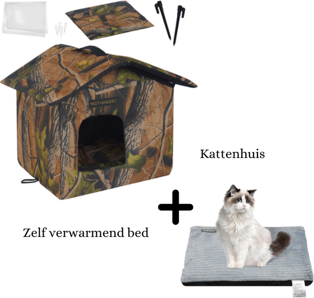 Katten Huis Voor Buiten - Waterdicht - Kattenhok - Kattenmand - Incl ...