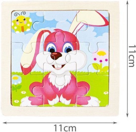 Educatief houten puzzel 4 stuks voor peuters, de houten puzzel heeft 4 ...