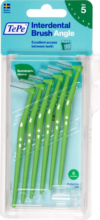 TePe Angle Interdentale Ragers Groen ISO maat 6 – 0,8 mm (6 stuks) | bol
