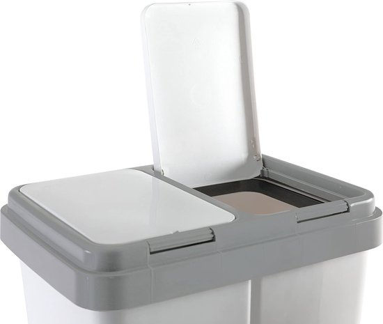 Duo waste bin with two plastic bins, waste separation system 2x approx ...