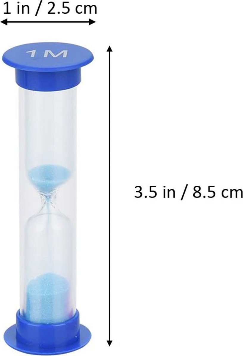 Zandloper, klein, 6 kleuren, zandloperset, 30 seconden, 1 minuut, 2 ...