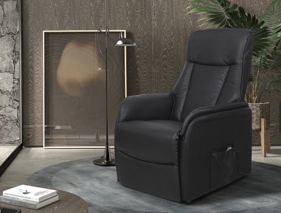 Elektrische relax zetel - Fauteuil - Sta op stoel - Zwart | bol.com