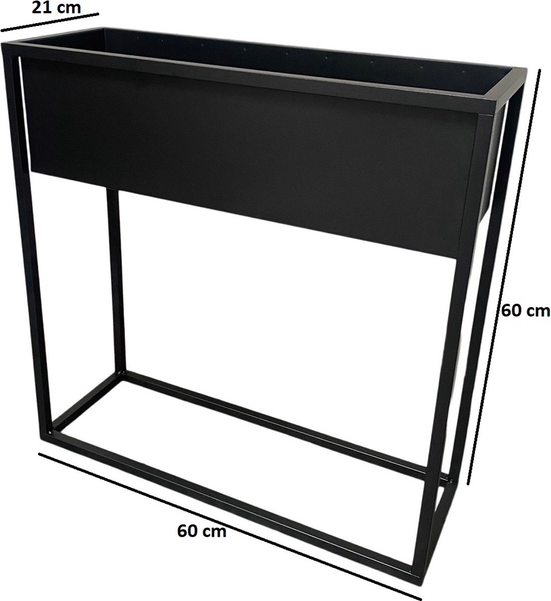 In & Out Deco plantentafel - plantenstandaard met bloembak metaal zwart ...