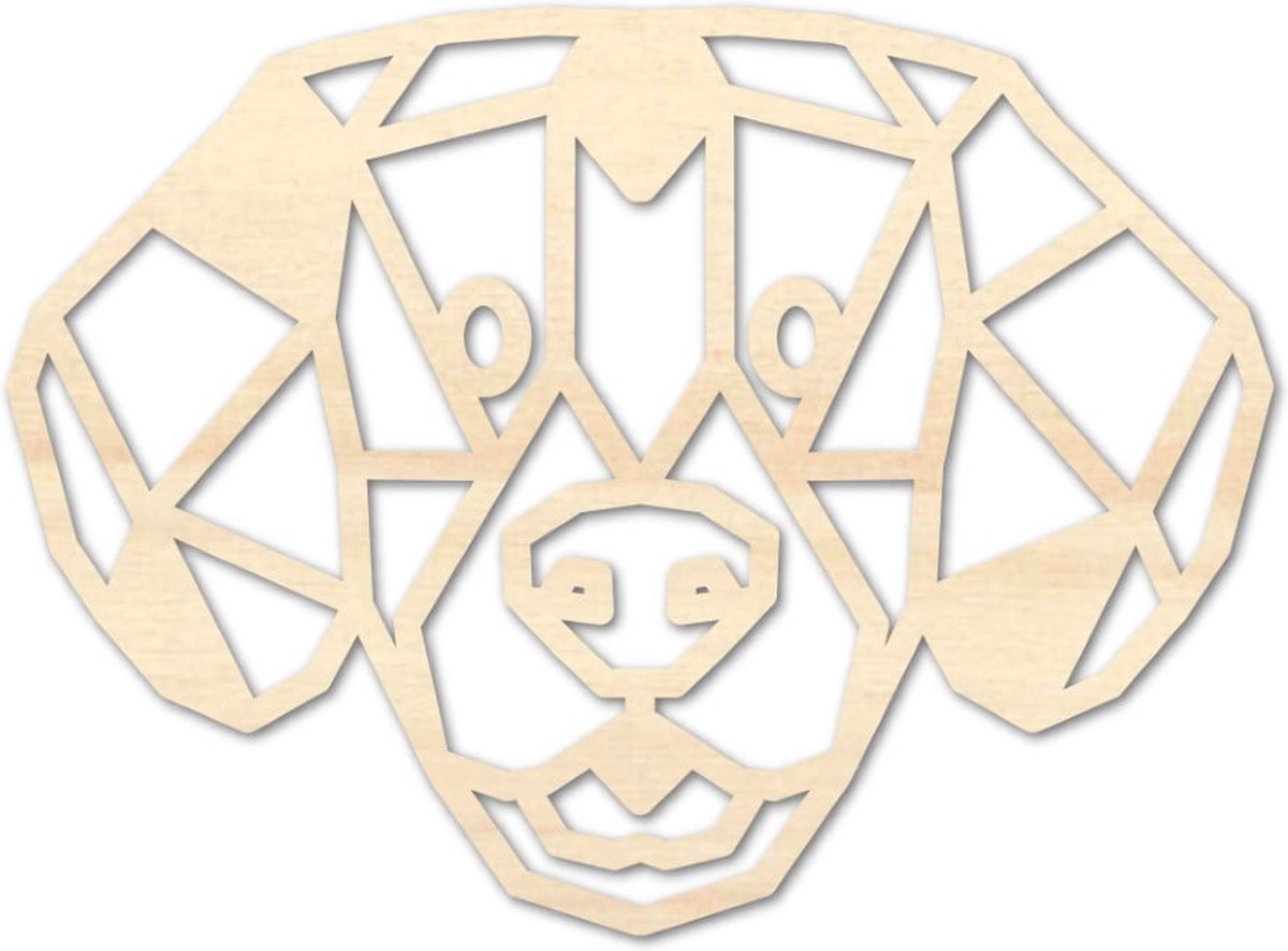 Houten Dierenkop - Beagle - Groot, Populieren triplex | bol