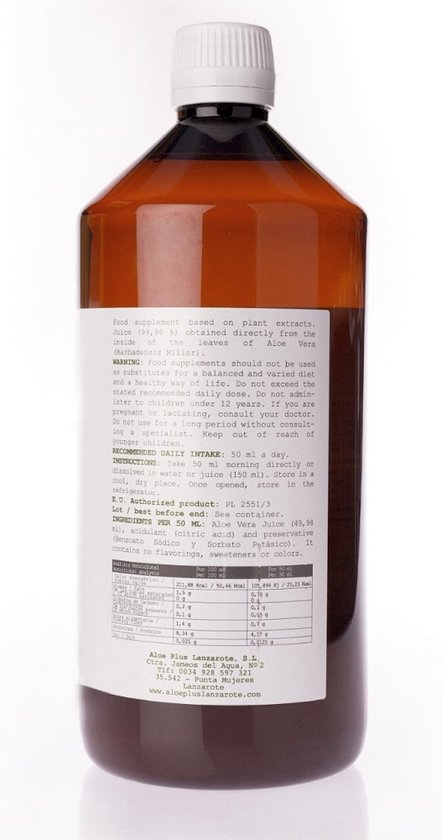 Aloe Vera Drink Sap - 100% Natuurlijk - Voor Betere Weerstand ...