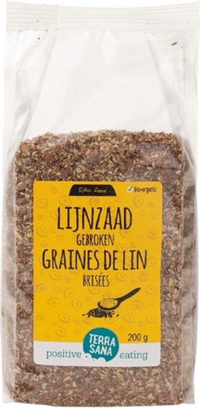 TerraSana RAW Lijnzaad gebroken bio (200g) | bol