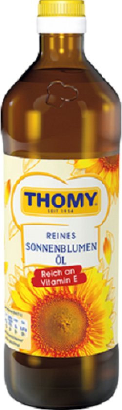 Thomy Zuivere Zonnebloemolie, rijk aan vitamine E - 12 bakjes van 750 ...
