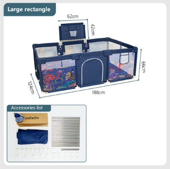 IMBABY- Baby Boxen - Grote Baby Speeltuin - Cartoon Box voor Kinderen - Basketbal Baby... | bol