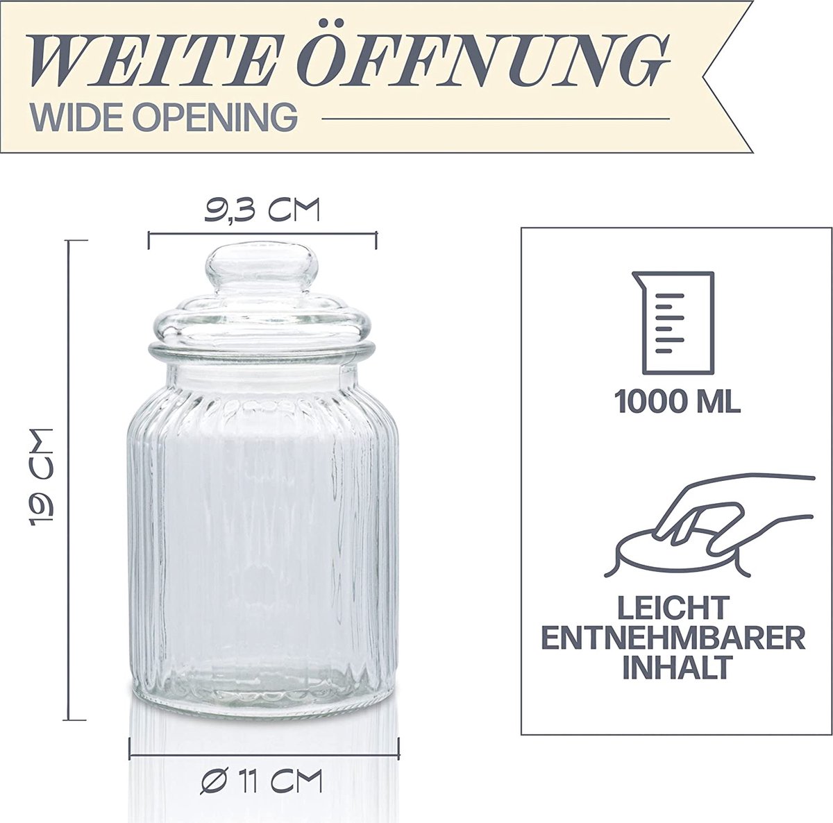 Voorraaddozen set – keuken voorraadbus - Voorraadpotten - Bewaarpotten ...