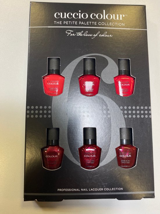 Cuccio Colour Mini Nagellak - 6 stuks Mini Best of Reds - Rood ...