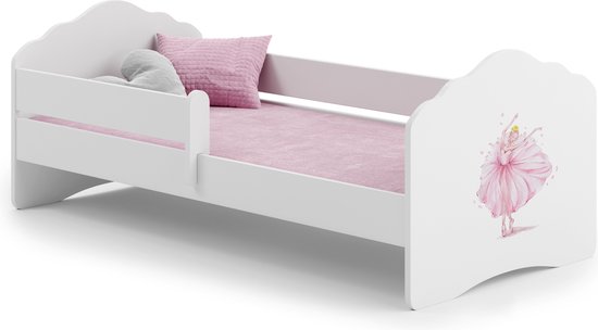 Kinderbed Fala 140x70 met afbeeldingen voor kinderen en een railing ...