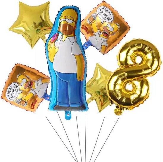 Simpsons ballonen Verjaardagsfeestje Decoraties Set 6 Stuks voor ...