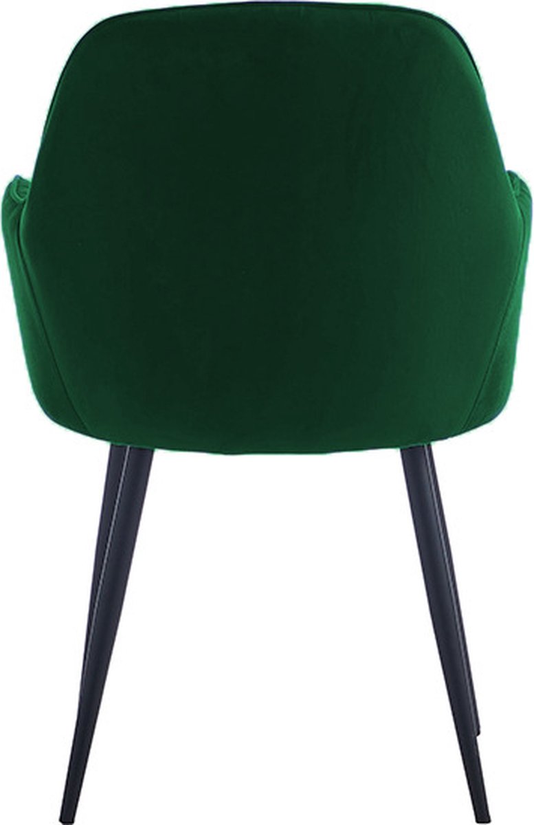 Colenis - Lavinia Eetkamerstoel - Set Van 4 - Groen - Fluweel - Velvet ...