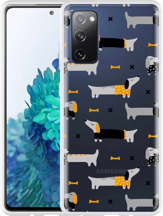 Hoesje Geschikt voor Samsung Galaxy S20 FE Teckels | bol