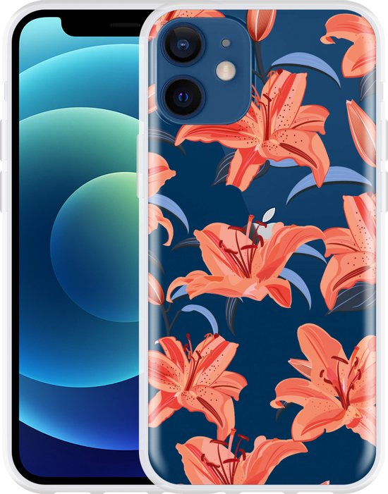 Apple iPhone 12 Mini Hoesje Flowers - Designed by Cazy | bol.com