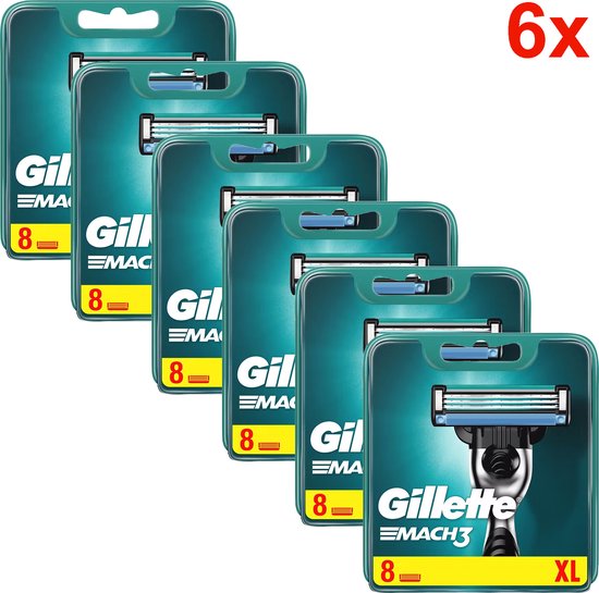 Gillette Mach3 scheermesjes/navulmesjes - 48 Stuks | bol