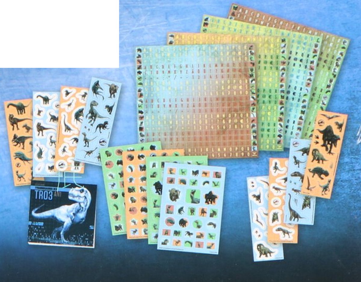Jurassic World supersticker box - 1800 stickers - MEGA korting bij 2 ...
