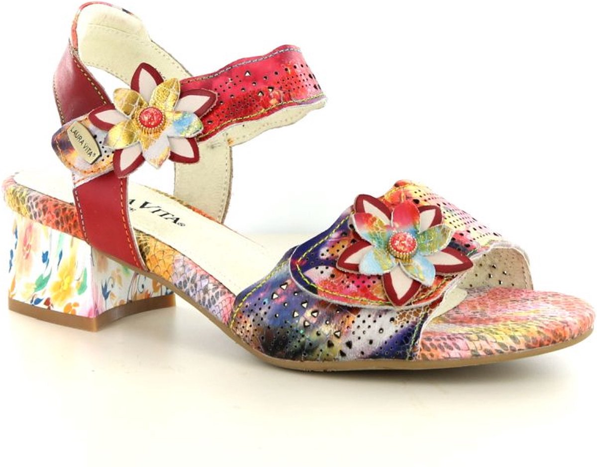 Laura Vita Sandaal Hucbio 05 SL151237-5C Grenat Rood Multi | bol.com