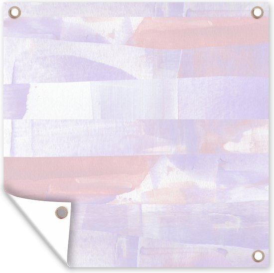 Tuindoek - Schutting decoratie - Verf - Pastel - Roze - Lila - Paars ...
